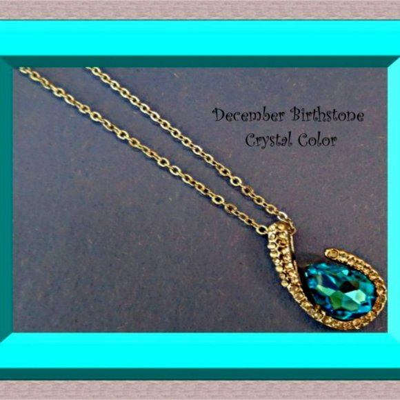 Jewelry | 18krp December Birthstone Color Crystal Clear Crystal ...